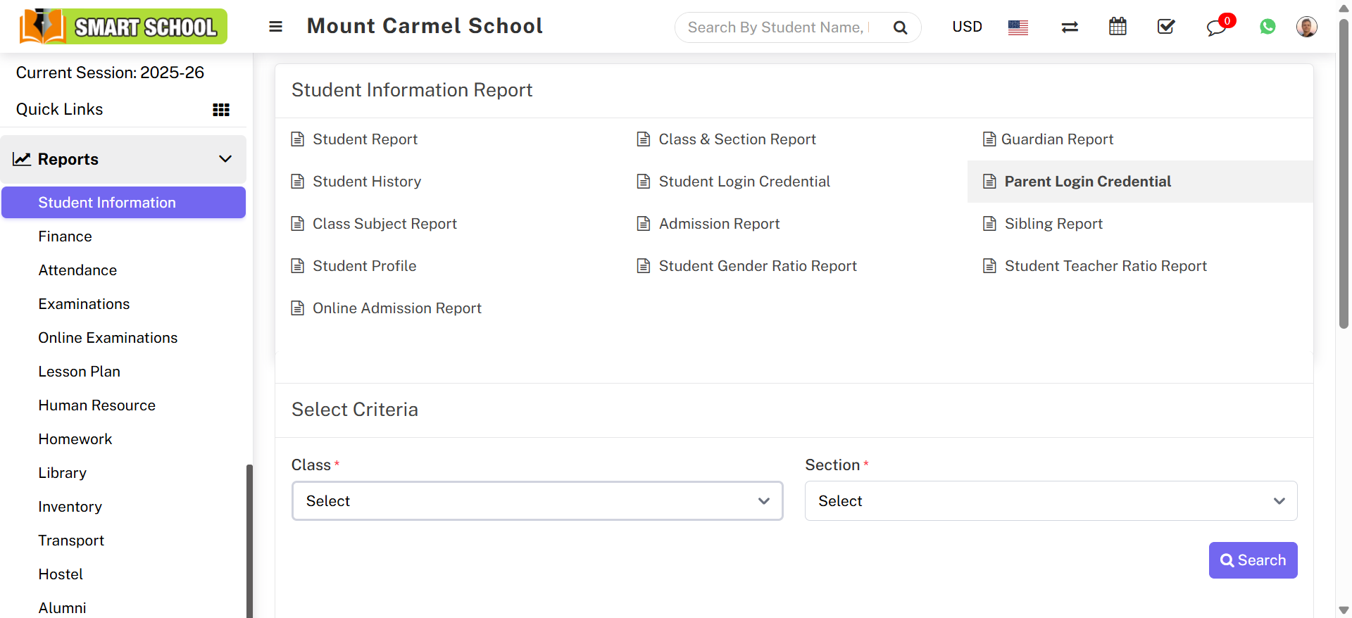 How to check Parent Login Credential Report? - Smart School : School ...
