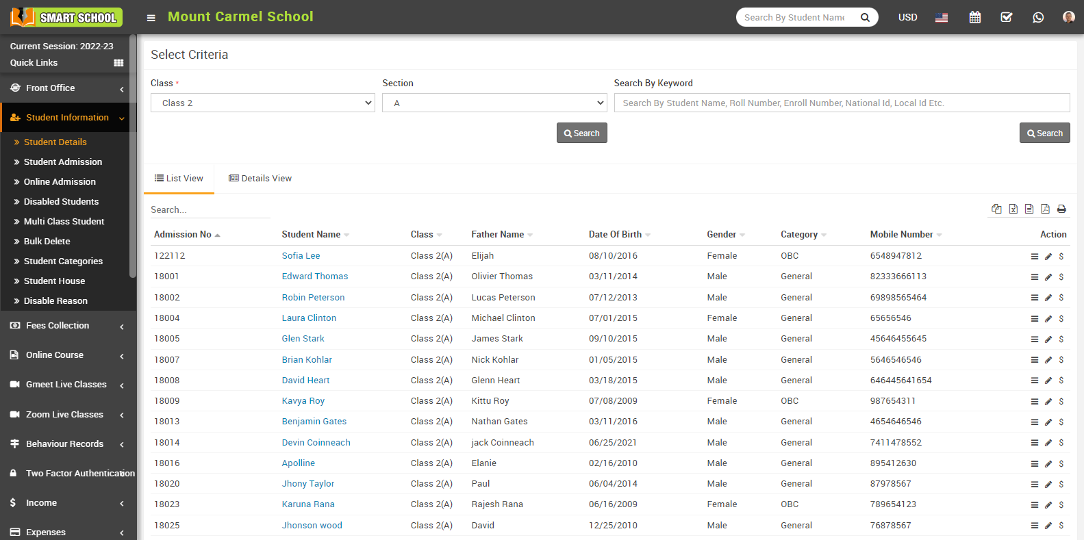 How to add Barcode in student id card and his profile? - Smart School ...